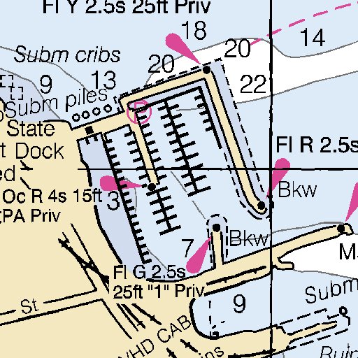 St Ignace Michigan Map by National Oceanographic & Atmospheric ...