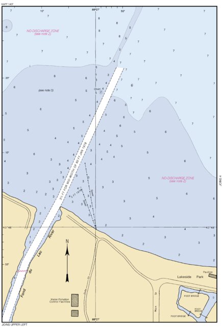 Lake Winnebago And Fox Riv Pg 3 Ext Right Map by National Oceanographic ...