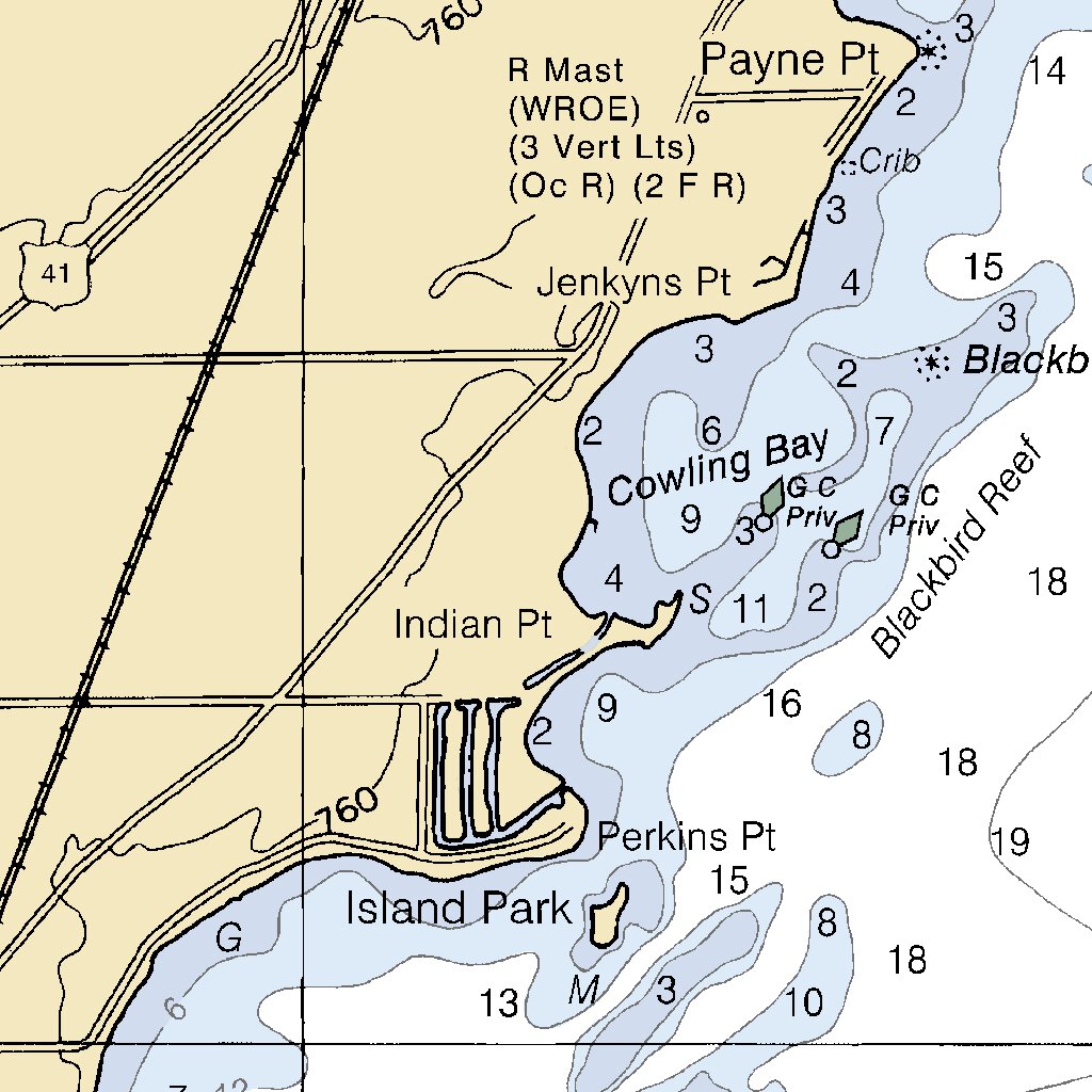 Lake Winnebago And Fox Riv Pg 2 Map by National Oceanographic ...
