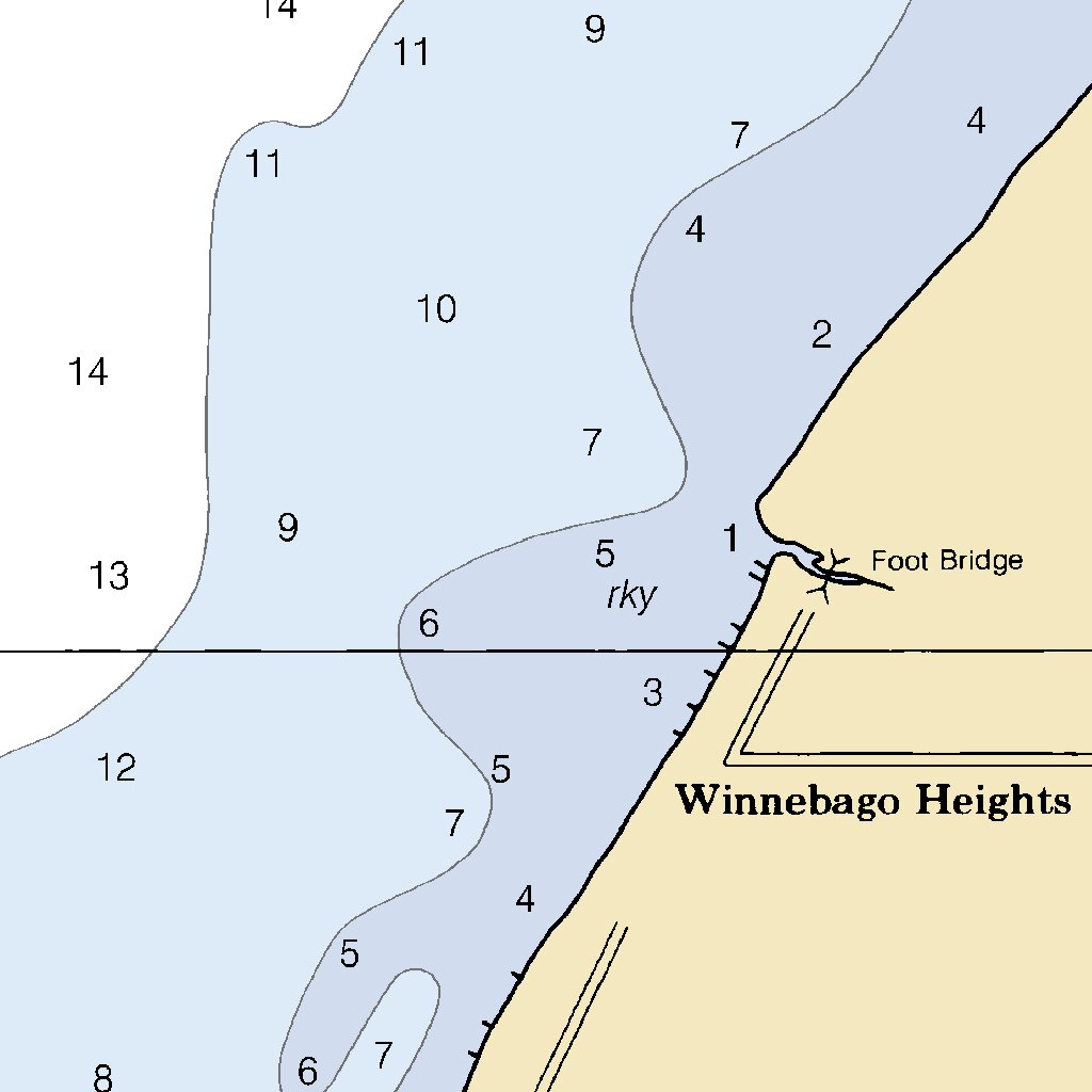 Lake Winnebago And Fox Riv Pg 8 Map by National Oceanographic ...