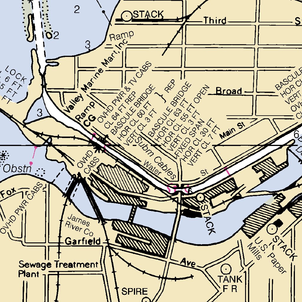 Lake Winnebago And Fox Riv Pg 22 Map by National Oceanographic ...