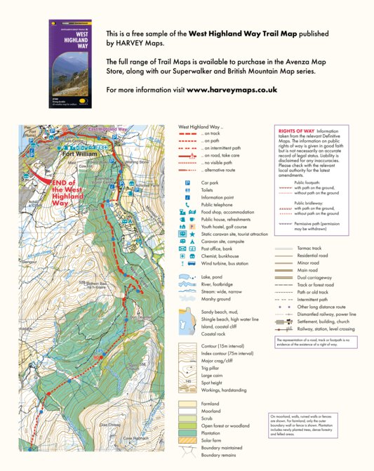 FREE SAMPLE Trail Map by HARVEY Maps | Avenza Maps