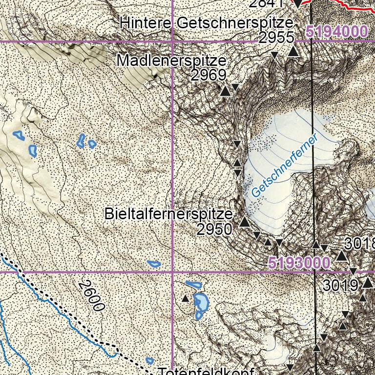 Sommerkarte Piz Buin 2023 1:25.000 Map by Bildkartographie | Avenza Maps