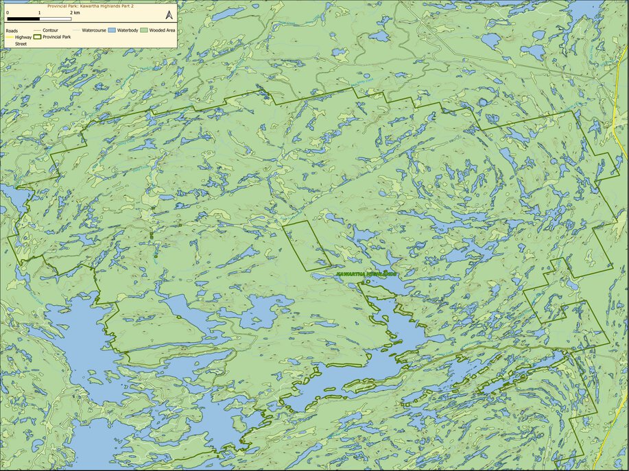 Ontario Provincial Park: Kawartha Highlands Part 2 Map by Xavier Maps ...