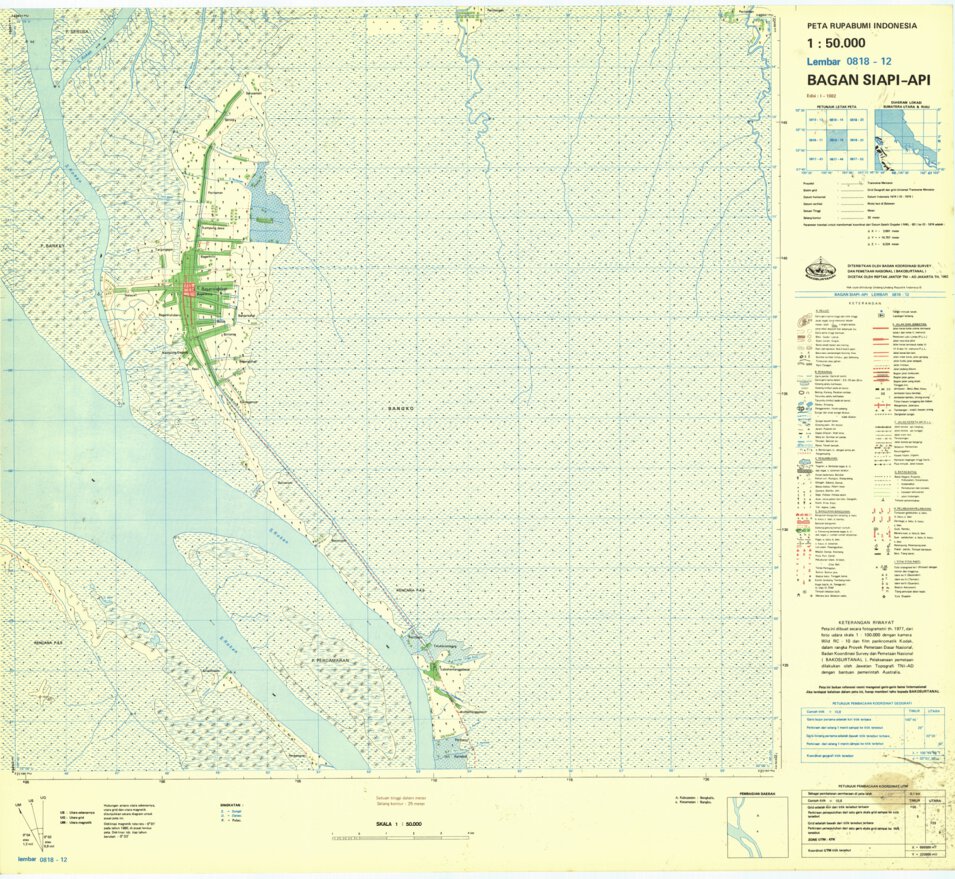 Bagan Siapi-Api (0818-12) Map by Badan Informasi Geospasial | Avenza Maps