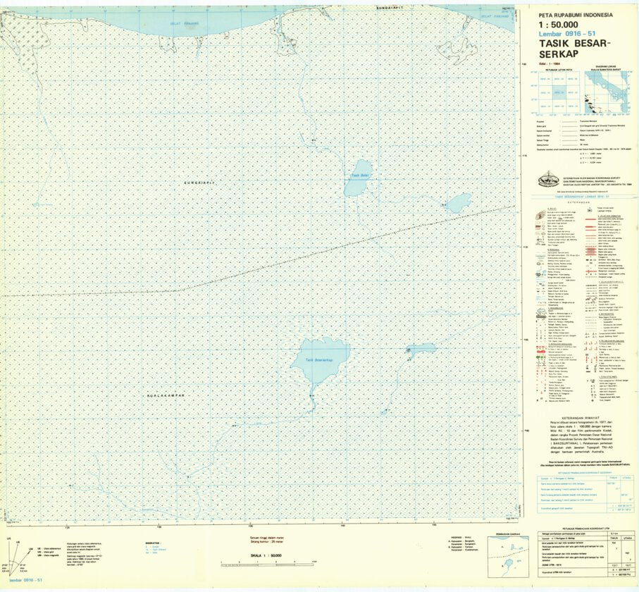 Tasik Besar-Serkap (0916-51) Map by Badan Informasi Geospasial | Avenza ...