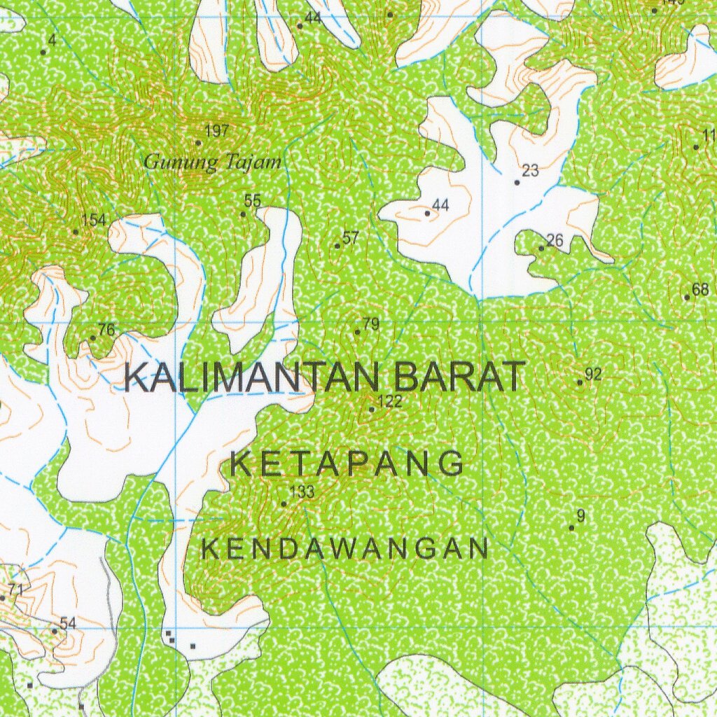 Kendawangan (1413-23) Map by Badan Informasi Geospasial | Avenza Maps