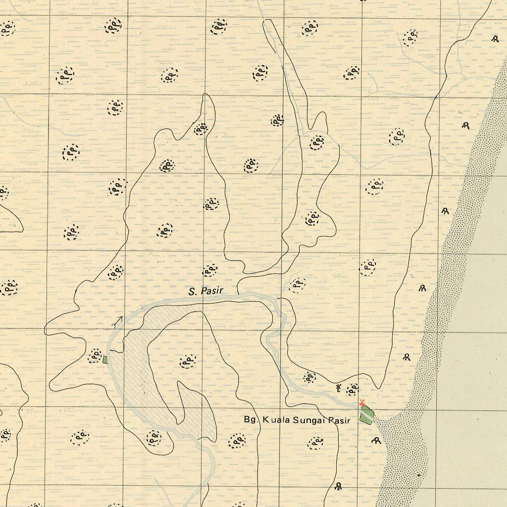 Bagan Kuala Sungai Pasir (1112-24) Map by Badan Informasi Geospasial ...