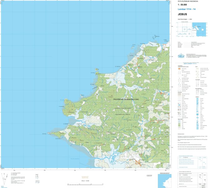 Jebus (1114-14) Map by Badan Informasi Geospasial | Avenza Maps