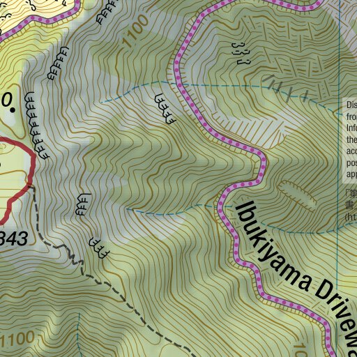 Ibuki-yama 伊吹山 Hiking Map (Chubu, Japan) 1:25,000 by Japanwilds.org ...