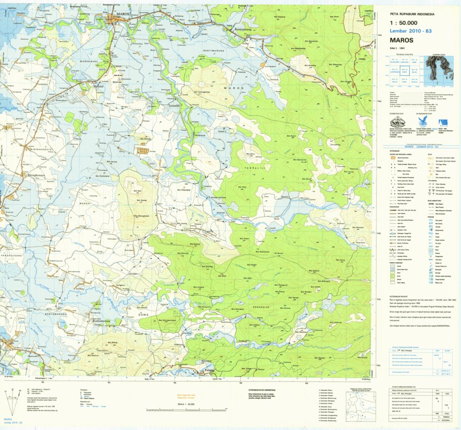 Maros (1818-62) Map by Badan Informasi Geospasial | Avenza Maps