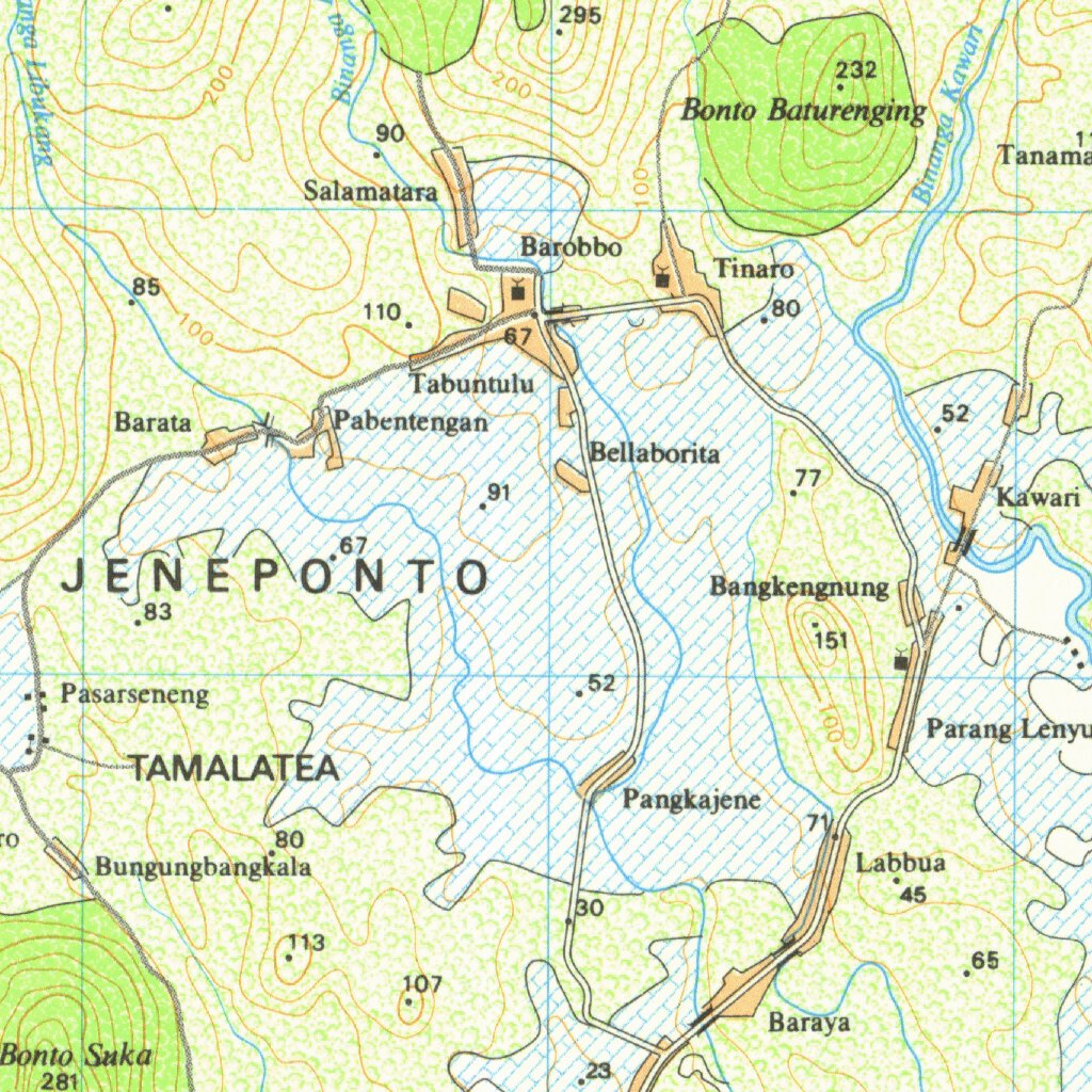 Jeneponto (1818-61) Map by Badan Informasi Geospasial | Avenza Maps