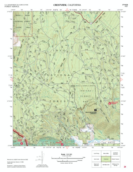 Crestview Map by US Forest Service R5 | Avenza Maps