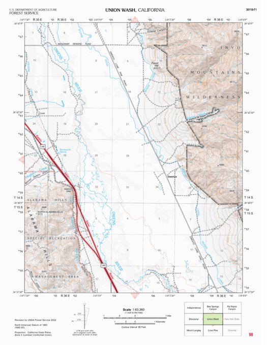 Union Wash Map by US Forest Service R5 | Avenza Maps