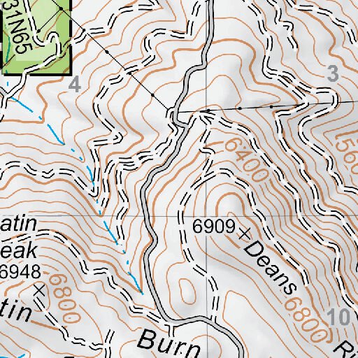 Gallatin Peak Map by US Forest Service R5 | Avenza Maps