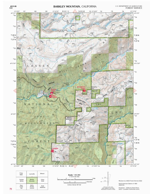 Barkley Mountain Map by US Forest Service R5 | Avenza Maps