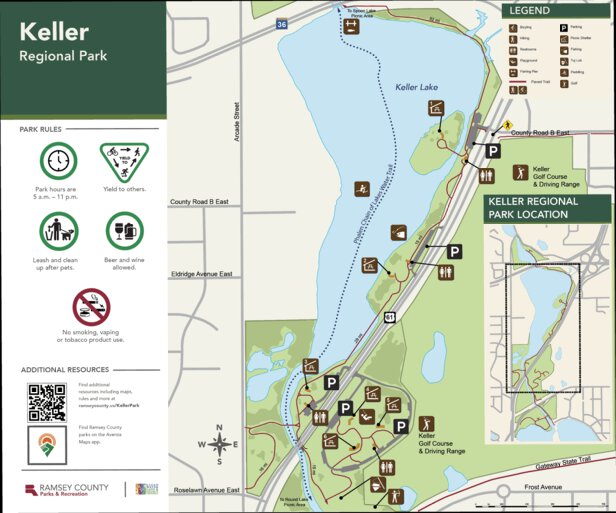 Keller Regional Park - Keller Lake Map by Ramsey County Parks ...