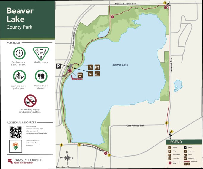 Beaver Lake County Park Map by Ramsey County Parks & Recreation ...