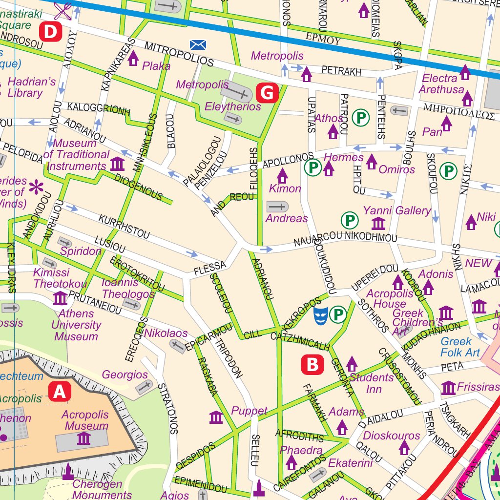 Athens 1 : 8,000 - ITMB Map by ITMB Publishing Ltd. | Avenza Maps