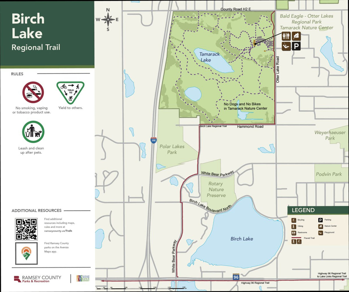 Birch Lake Regional Trail Map by Ramsey County Parks & Recreation ...