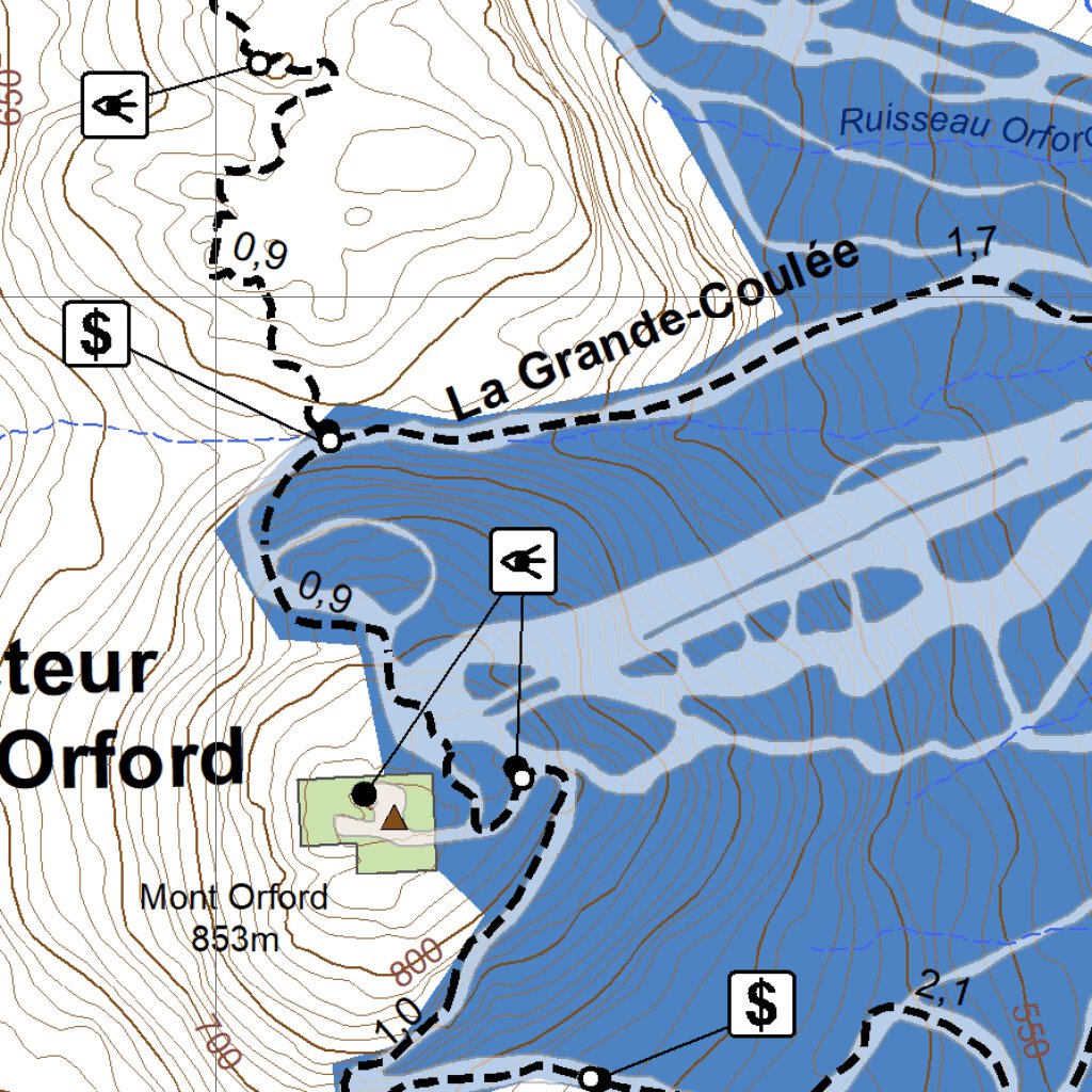 Parc national du Mont-Orford : Carte générale Map by Sepaq | Avenza Maps