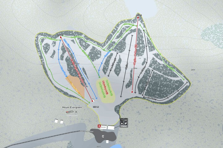 Mount Evergreen Resort Map by Mapsynergy | Avenza Maps