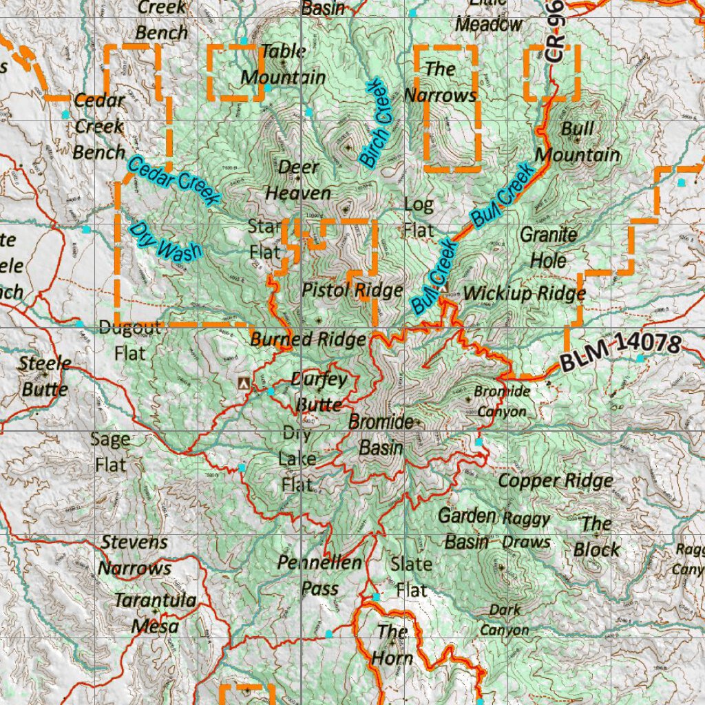 UT Central Mtns Manti San Rafael Topo 619 Map by Utah HuntData LLC ...