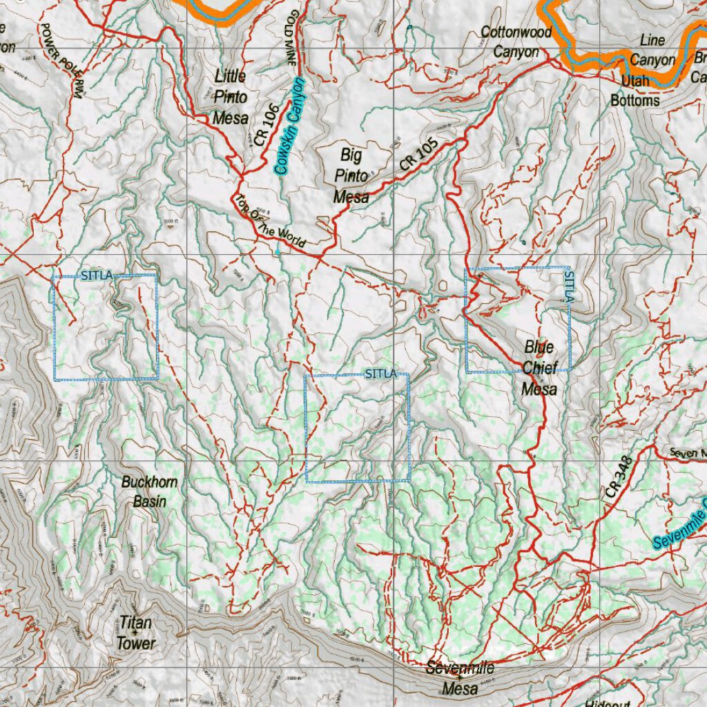 UT La Sal Potash South Cisco 688 Topo Map by Utah HuntData LLC | Avenza ...
