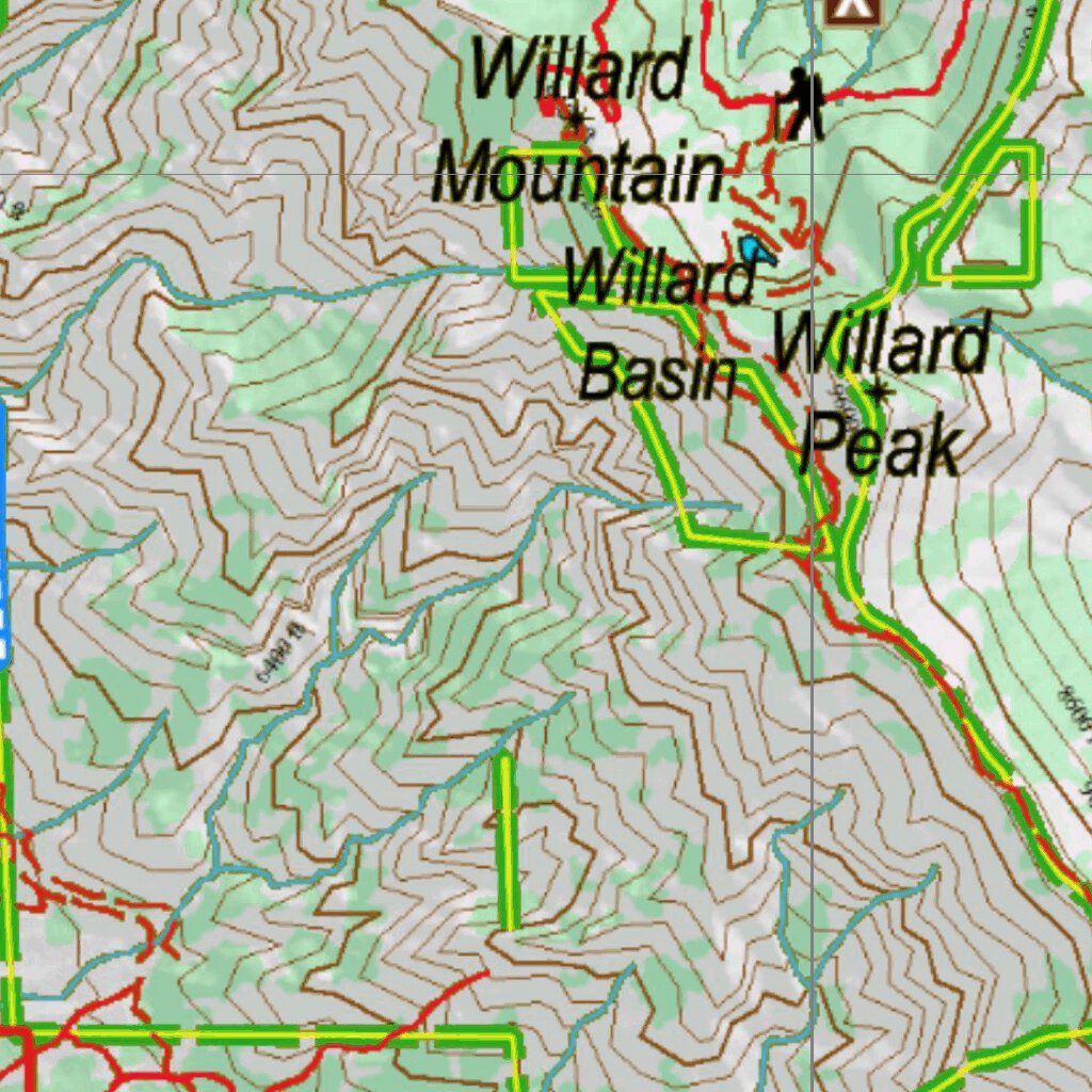 UT Ogden Willard Peak 157 Topo Map by Utah HuntData LLC | Avenza Maps