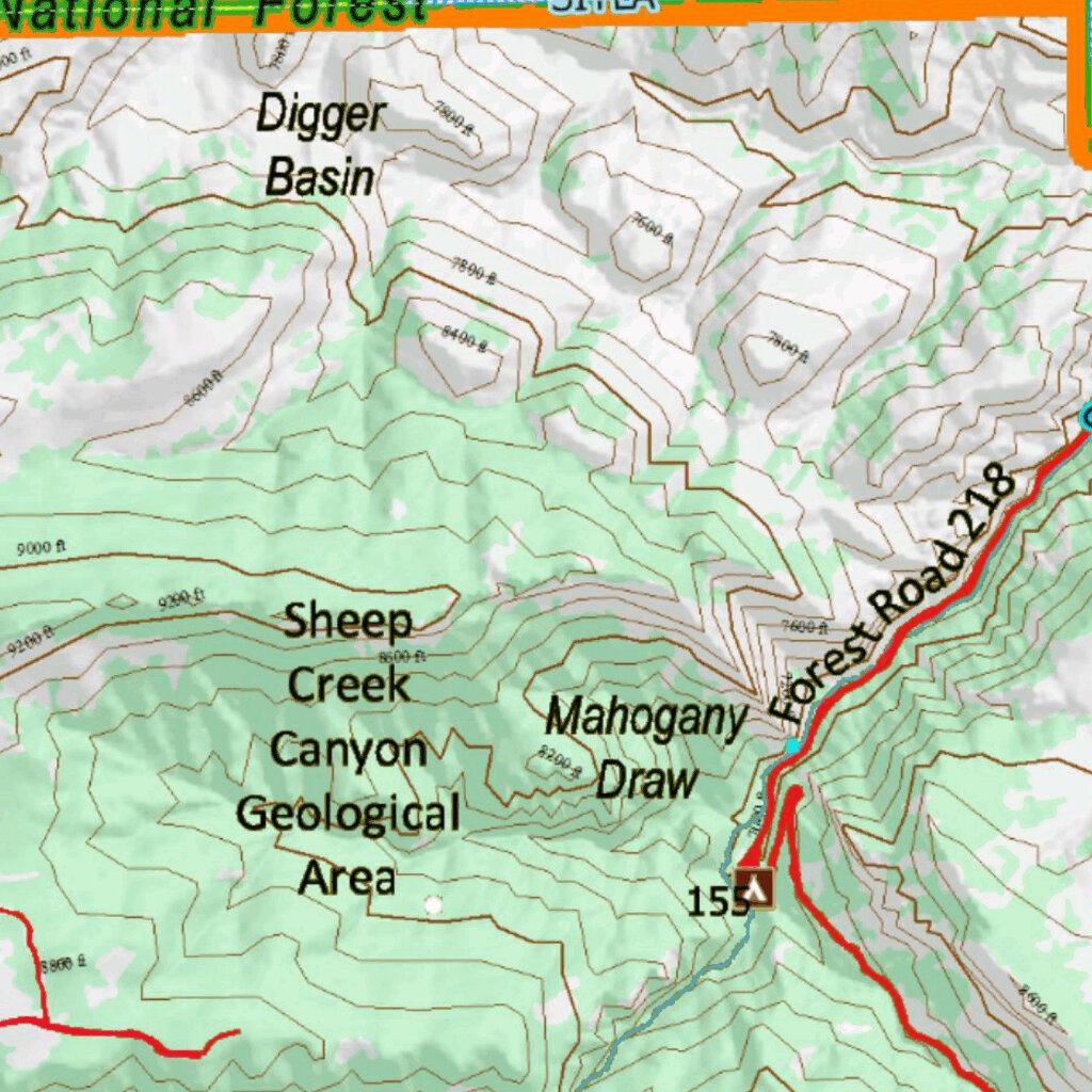 Mapa Del Desierto De High Uintas High Uintas Wilderness Map: National