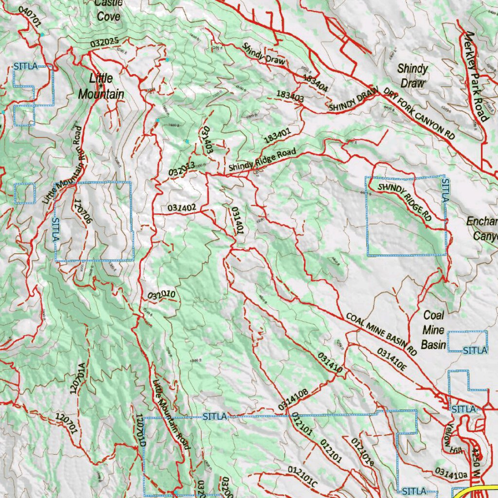 UT South Slope Bonanza Diamond Mtn 461 Topo Map by Utah HuntData LLC ...