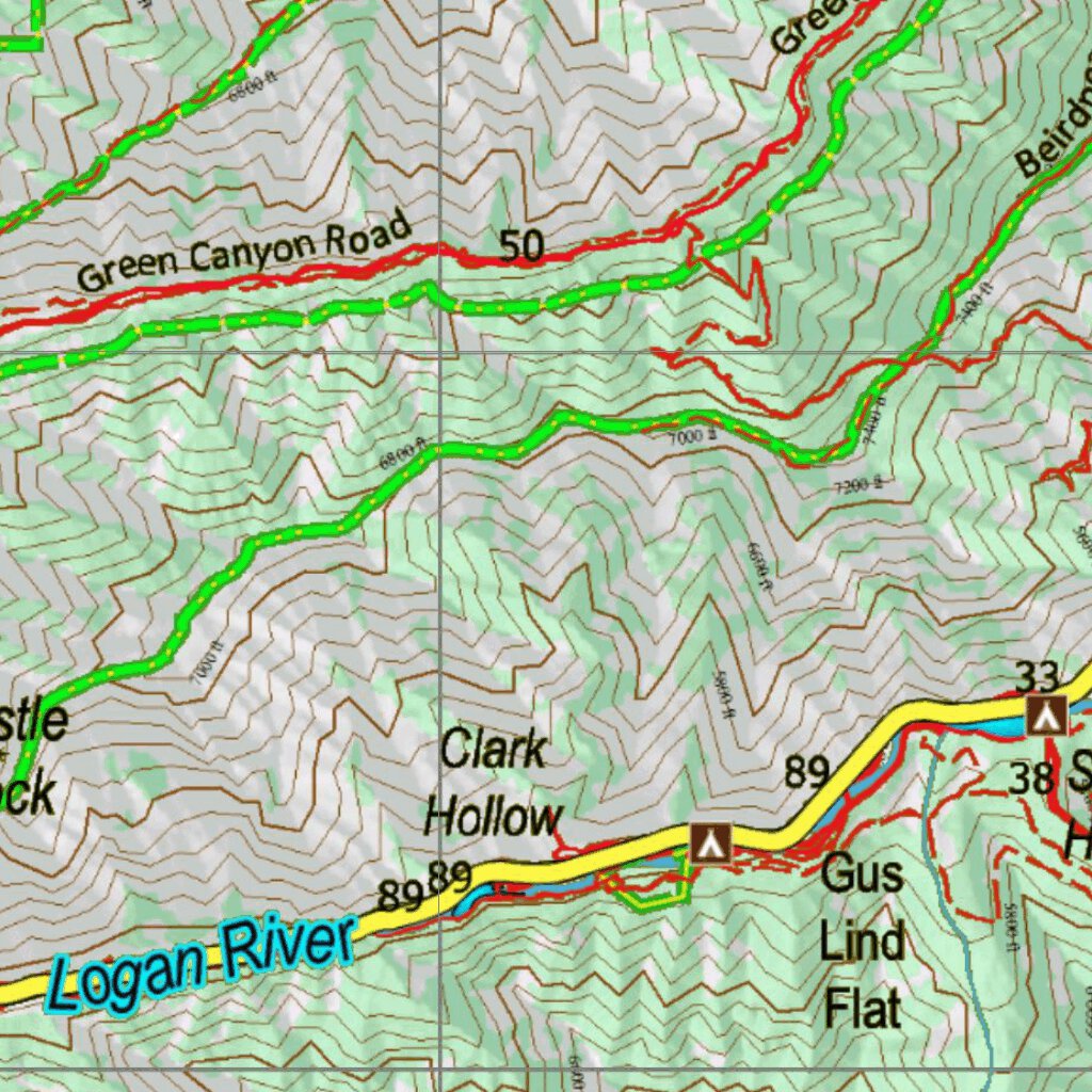 UT West Cache Extended Archery Area 313 Topo Map by Utah HuntData LLC ...