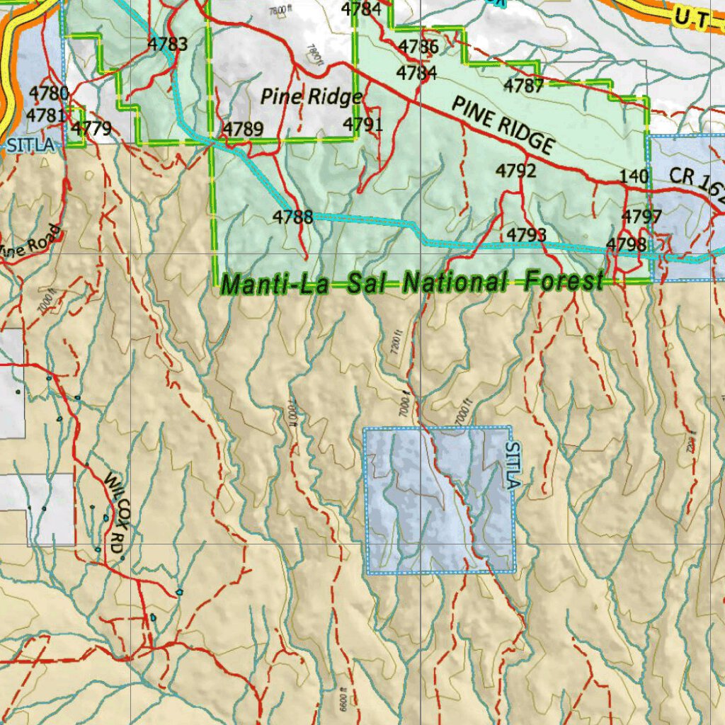 UT San Juan Hatch Point 186 Hybrid Mule Deer Map by Utah HuntData LLC ...