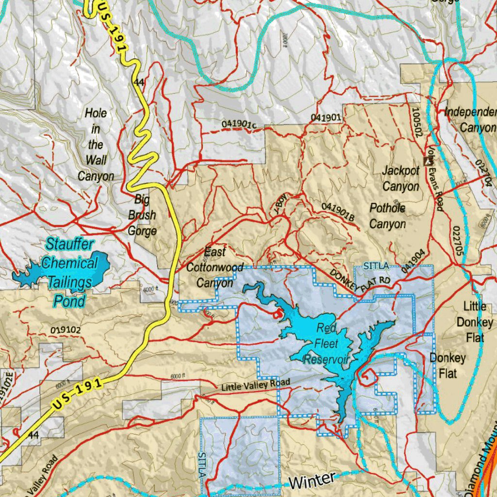 UT South Slope Bonanza Diamond Mtn 461 Hybrid Mule Deer Map by Utah ...