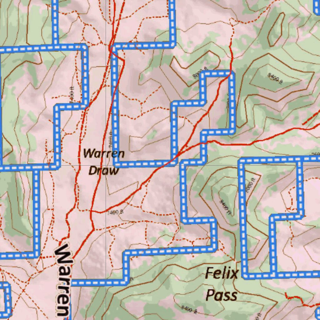 UT North Slope Three Corners Elk Conc 140 Map by Utah HuntData LLC ...