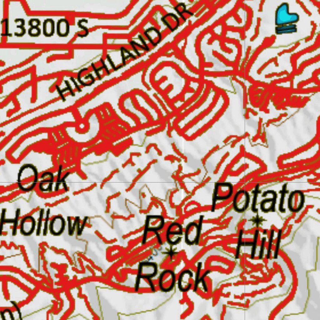 UT Wasatch Mtns Box Elder Peak 225 Hybrid Elk Map by Utah HuntData LLC ...