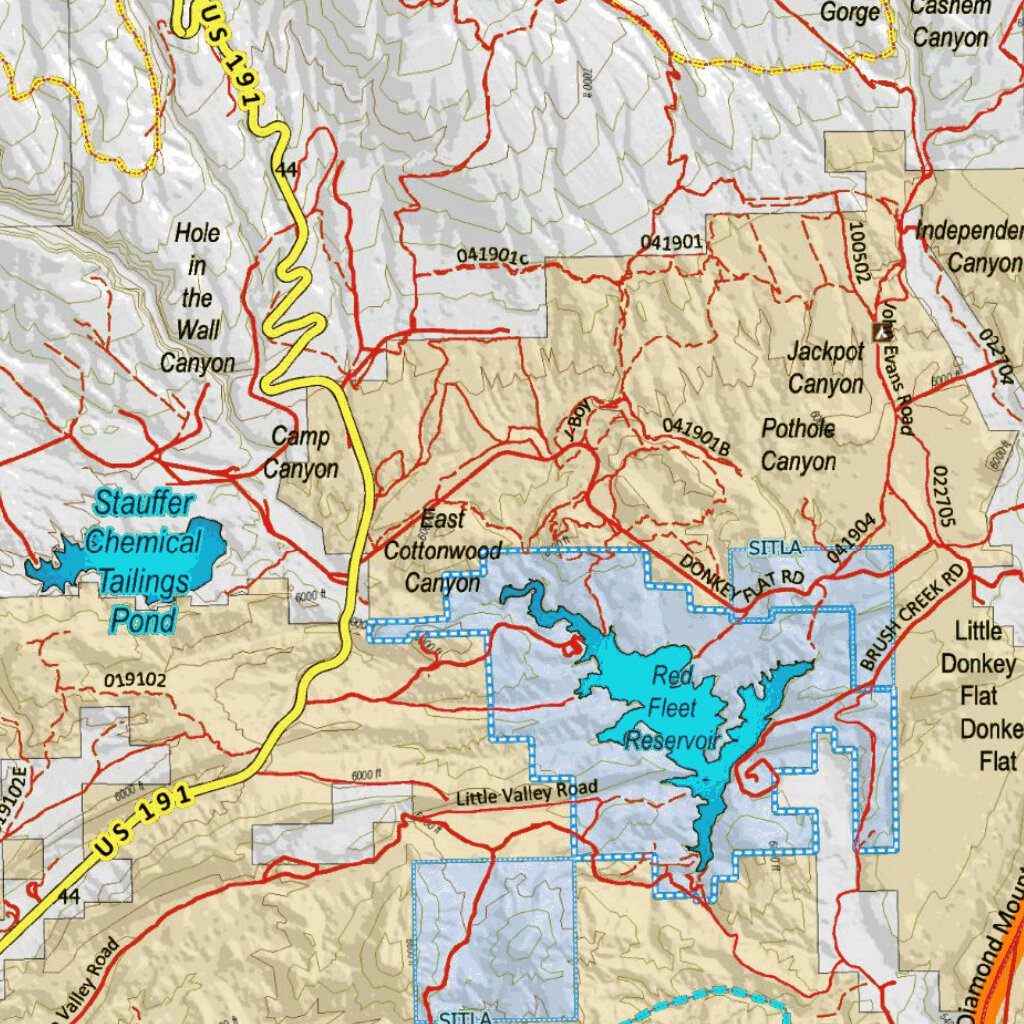 UT South Slope Bonanza Diamond Mtn 461 Hybrid Elk Map by Utah HuntData ...