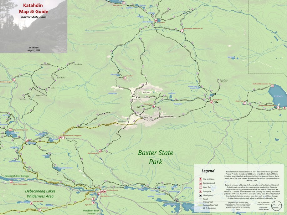 Katahdin Map & Guide by Eyes Up Adventures | Avenza Maps