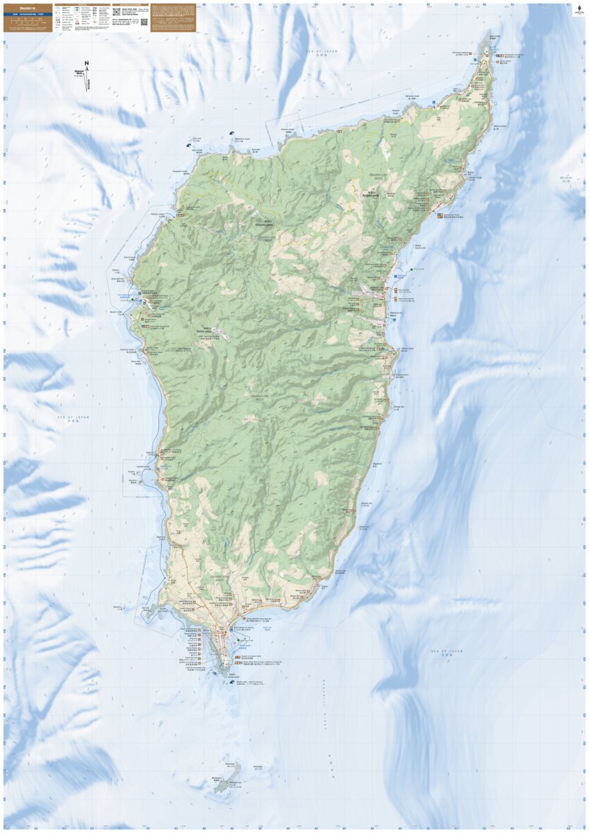 Okushiri Island Sea Kayaking Map (Hokkaido, Japan) by HokkaidoWilds.org ...