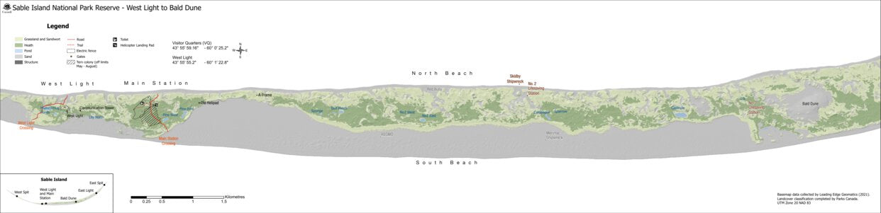 Sable Island National Park Reserve (EN) Map by Parks Canada | Avenza Maps
