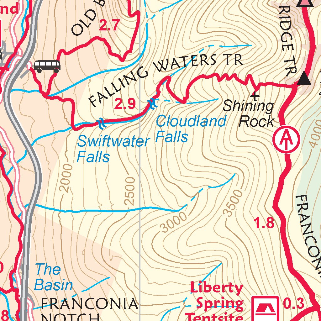 AMC White Mountains Trail Map 4: Moosilauke-Kinsman Ridge by ...