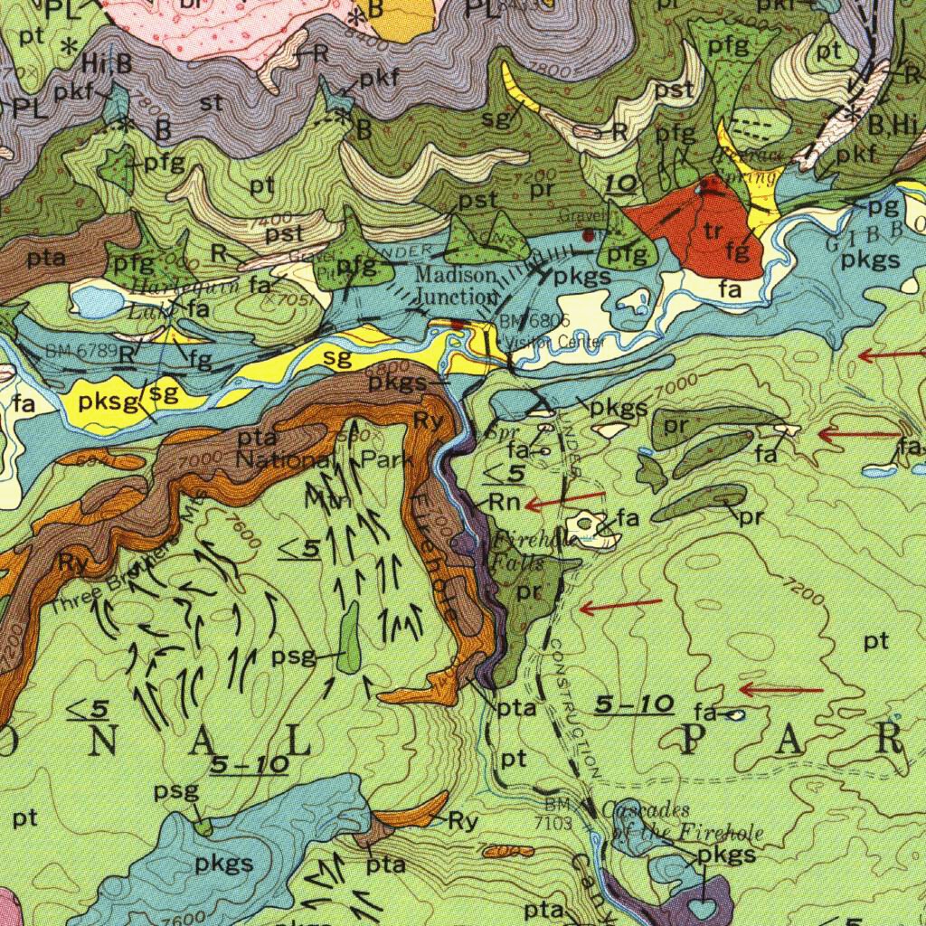 Surficial geologic Map of the Madison Junction quadrangle, Yellowstone ...