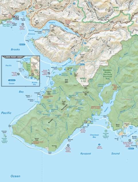VIBC36 Brooks Peninsula - Vancouver Island BC Topo Map by Backroad ...