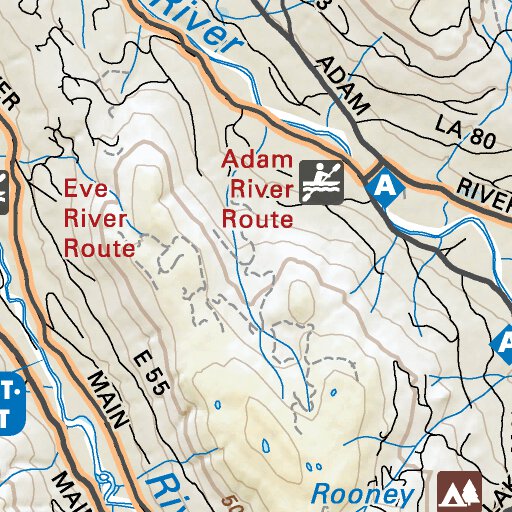 VIBC49 Adam and Eve River - Vancouver Island BC Topo Map by Backroad ...