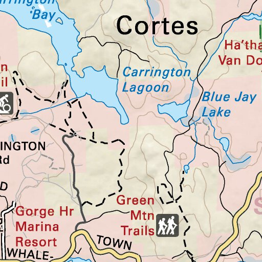 VIBC43 Cortes Island - Vancouver Island BC Topo Map by Backroad ...