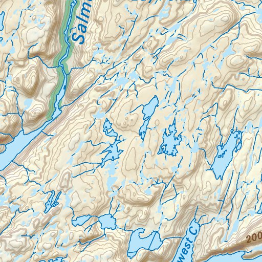 NLNL12 Harbour Breton Newfoundland and Labrador Topo Map by Backroad ...