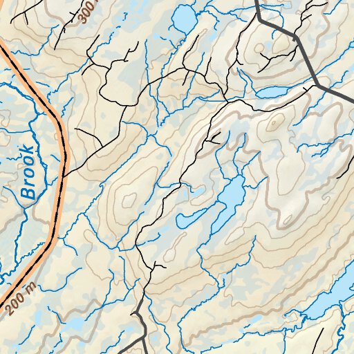 NLNL33 Millertown Newfoundland and Labrador Topo Map by Backroad ...