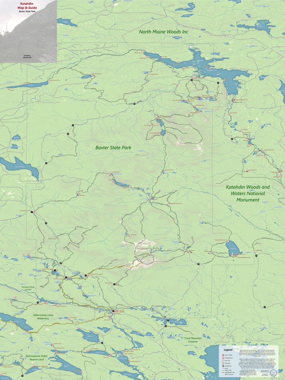 Baxter State Park Map and Guide by Eyes Up Adventures | Avenza Maps