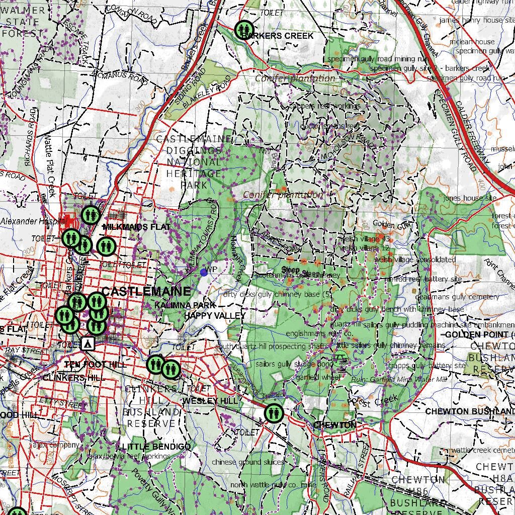 Getlost Map 7723-7823 CASTLEMAINE-WOODEND Victoria Topographic Map V16b ...