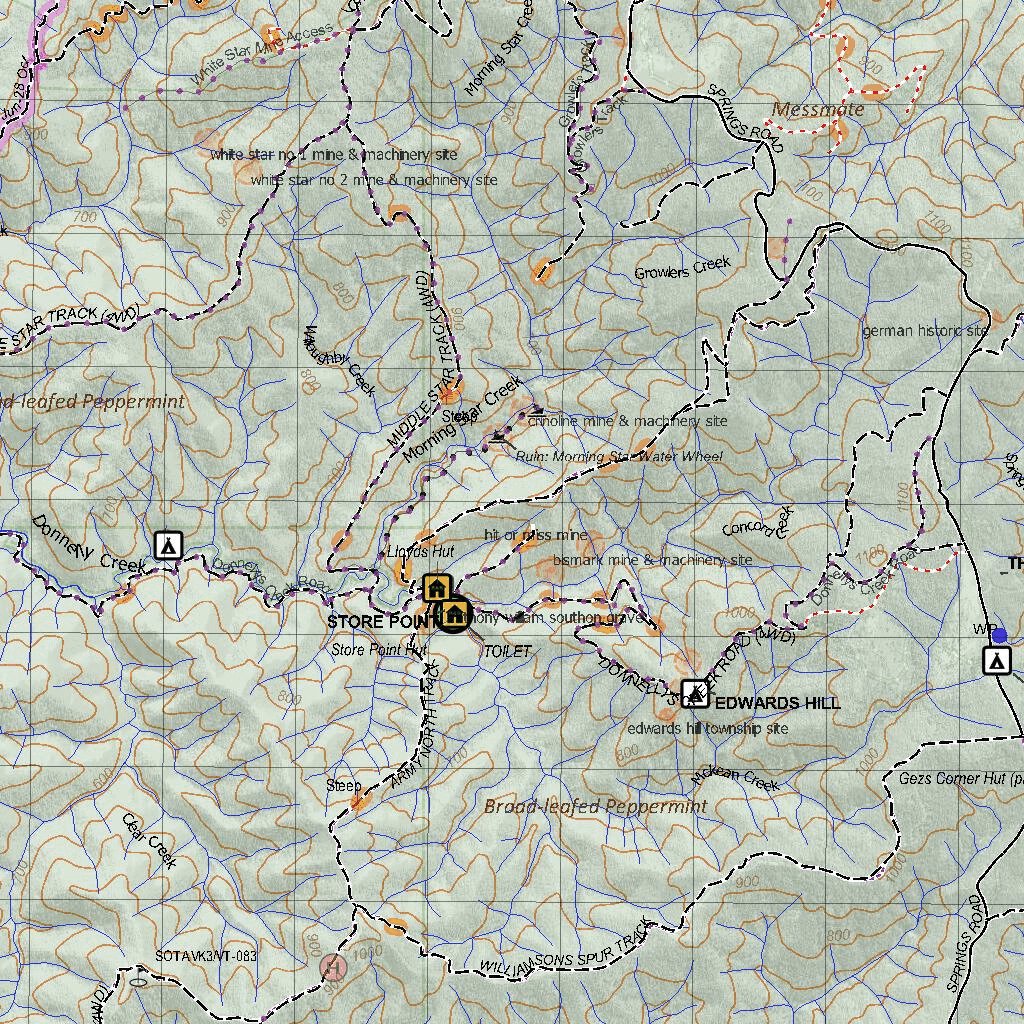 Getlost Map 8122-8222 MATLOCK-MAFFRA Victoria Topographic Map V16b 1: ...